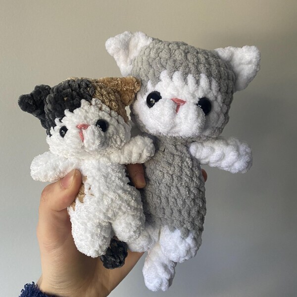 Bundle 4 in 1: Chubby Cat in Standing Pose Low Sew Crochet Pattern ...