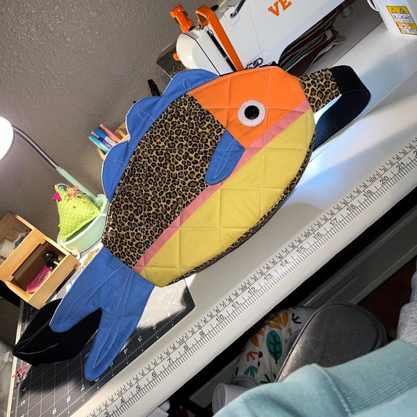 Fish Bag PDF Sewing Pattern - Swim Along Crossbody - Sling Bag/fanny ...