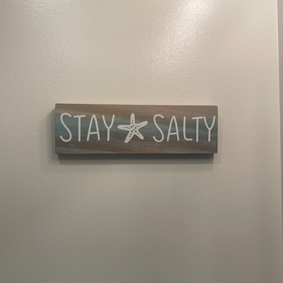 Stay Salty Coastal Decor Beach Themed Beach Decor Wooden Beach Decor - Etsy