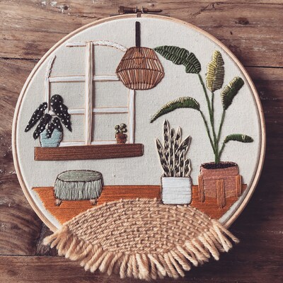 Urban Jungle Advanced Embroidery Pattern PDF Download DIY Embroidery ...