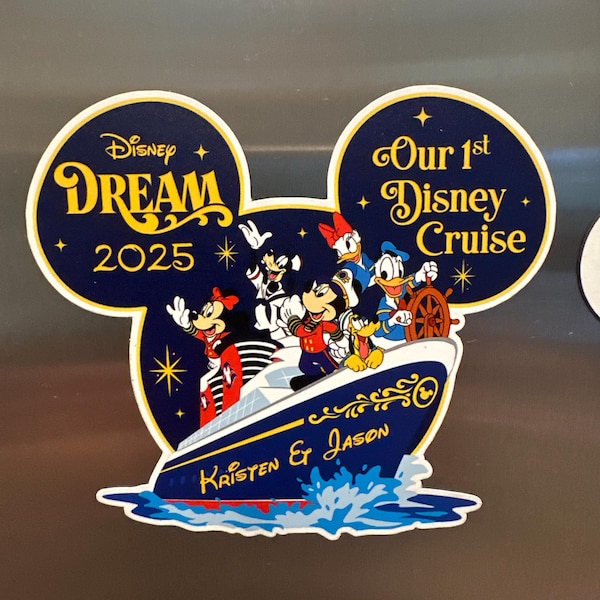Our 1st Disney Cruise Ship Family Magnet Personalized 1st Cruise Magnet ...