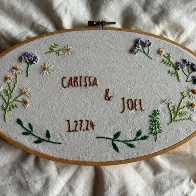 Chamomile Wreath Embroidery Pattern, Floral Beginner Embroidery PDF ...