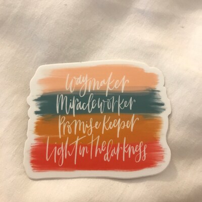 Waymaker Sticker Religious Christian Stickers Faith Bible Journal ...