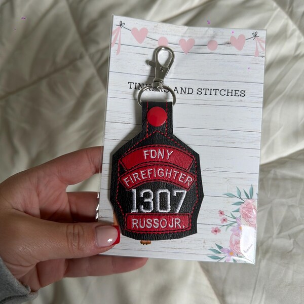 Firefighter Helmet Shield Keychain, Personalized Fireman, Fire Wife Bag ...