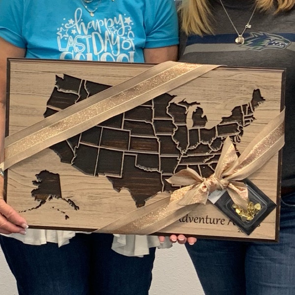 Map to Mark Travels, Map With Push Pins, US Map, Map of United States ...