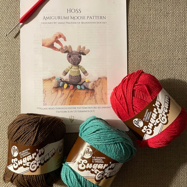 Hoss the Moose Amigurumi Crochet Pattern - Etsy