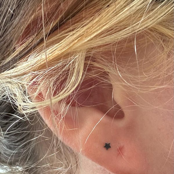 Titanium Star Threadless Push Pin Labret, 2/2.5/3/3.5mm Star Flat Back ...