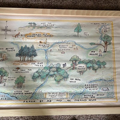 US Map Wall Art Classroom Decor USA Map Kids Room Wall Art Geography ...