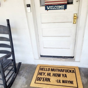 Lil Wayne Doormat, Welcome Mat Lil Wayne, Funny Doormat, Hello ...