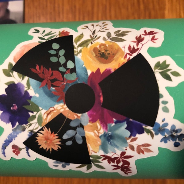 Radiology Sticker - Xray Sticker - Floral Radiation Sticker - Tumbler ...