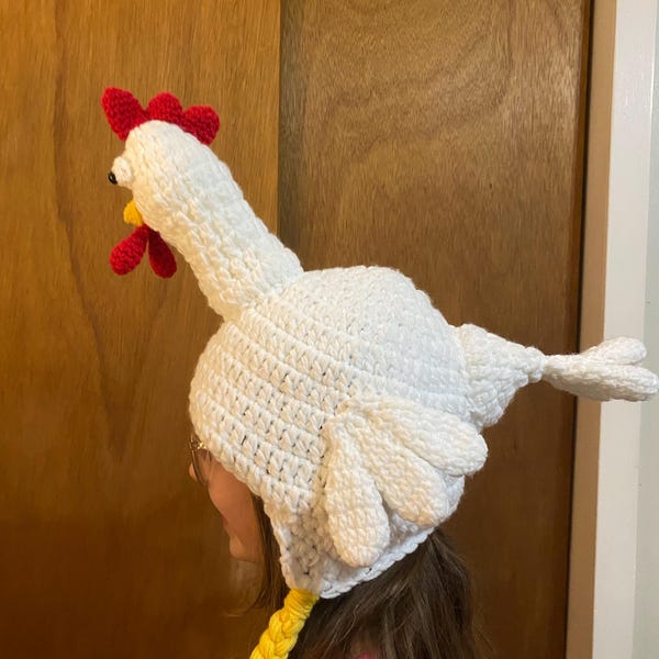 Crochet Pattern Chicken Hat/ Chicken Hat Pattern/ Spring Chicken Hat ...