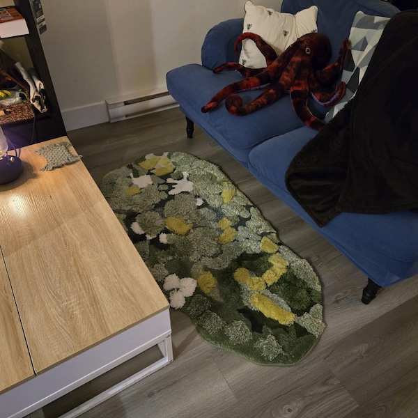 Moss Rug Nature Decor Rug for Living Room Rug Mossy Rug for Bedroom ...