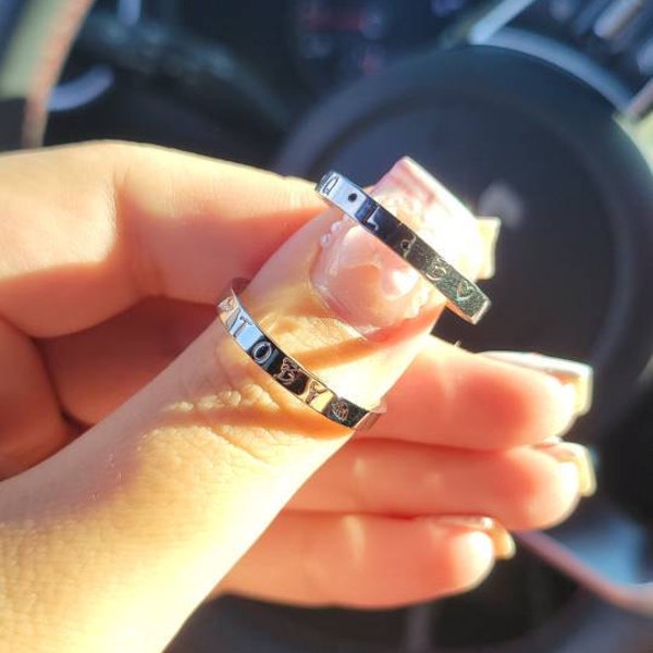 Custom Ring Personalized Ring Your Words Ring Custom Text Ring ...