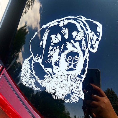 Custom Pet Car Decal Dog/cat Vinyl Decals Laptop Decal Pet Portrait Pet ...