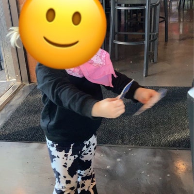 Girls Cow Pants, Cow Print Bell Bottoms, Cow Birthday Pants, Farm Theme ...