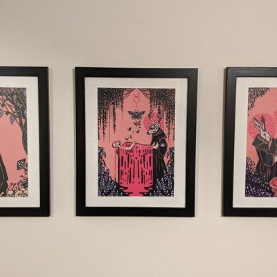 Ritual Triptych Set of 3 Prints 2 SIZES Gothic Art, Occult, Owls ...