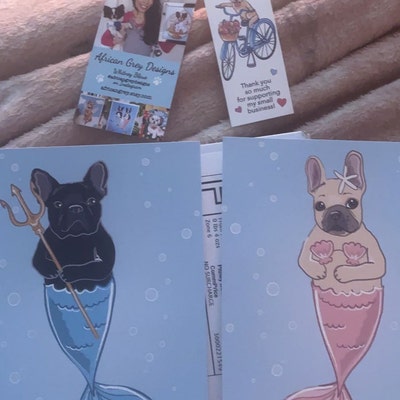French Bulldog Mermaid Prints 5x7 Eco-friendly Pair - Etsy