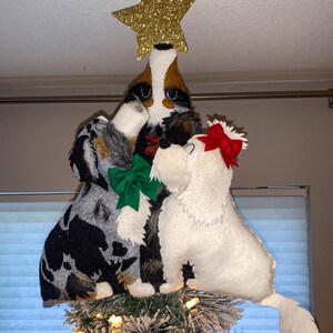 Multiple Dog Tree Topper 2 or 3 // Dog Christmas Tree - Etsy Canada