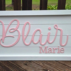 Wood Boy Crib Name Sign, Large Custom Baby Name Sign, Nursery Art Wall ...