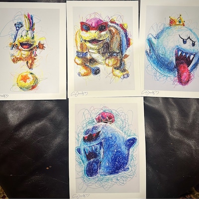 Complete Pikmin Ballpoint Pen Print Set, Pikmin Art Prints, Nintendo ...