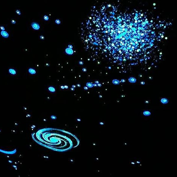 Glow in the Dark Outer Space Ceiling Mural -beautiful Milky Way, Space ...