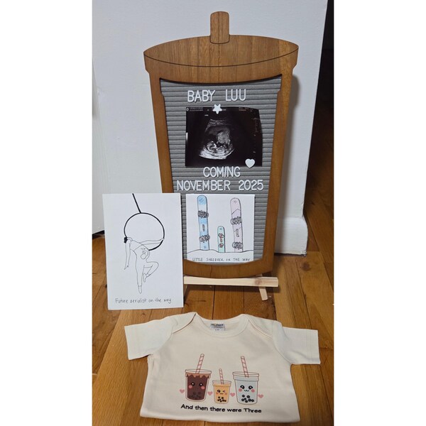 Boba Tea Bulletin Board - Rose Milk Tea - Natural Wood - Etsy