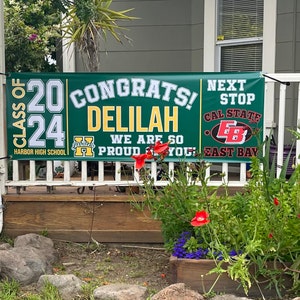 Personalize Graduation Banner, Class of 2024 Graduation Banner, Custom ...