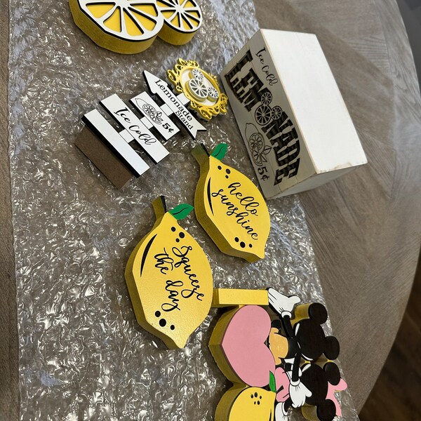 Mickey and Minnie Farmhouse Lemon Decor - Disney Citrus Decorations ...