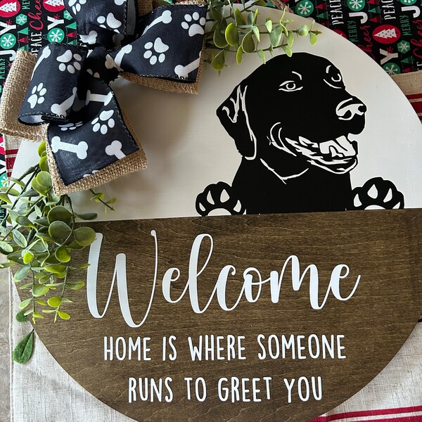 Interchangeable Pet Welcome Sign, Welcome Home Sign, Pet House Sign ...