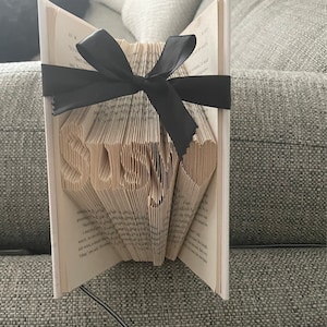 Custom Folded Book Art Custom Name Timeless Font Book - Etsy