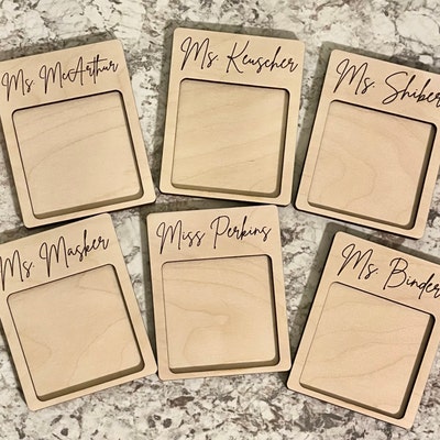 Minimalist Teacher Gift Post-it Note Holder Svg, Educator POST IT ...