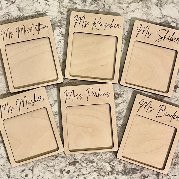 Minimalist Teacher Gift Post-it Note Holder Svg, Educator Post It ...