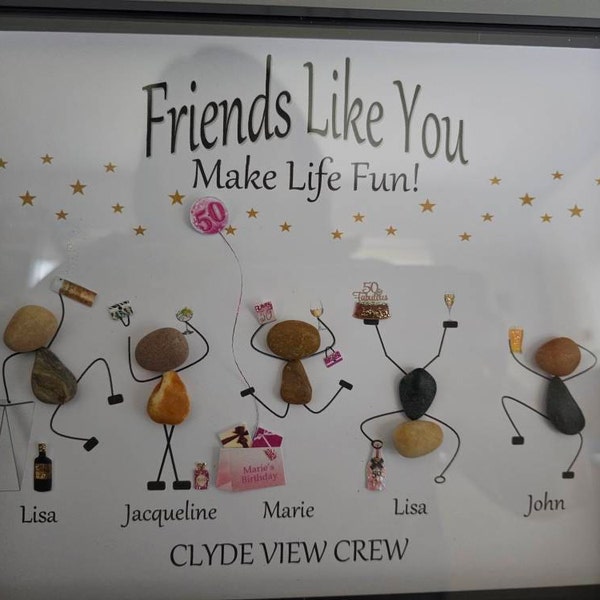 Best Friends Pebble Art Besties Forever Friend Gift Bffs Sisters Pebble ...