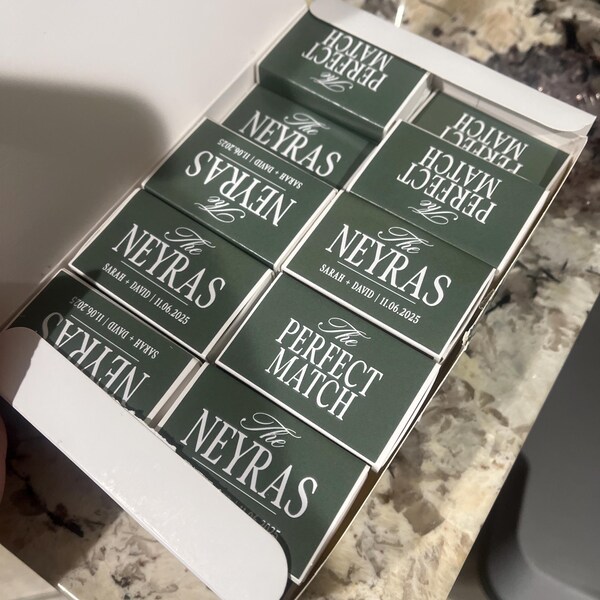 Club Aesthetic Wedding Matches – SET OF 50 Personalized Matchbooks ...