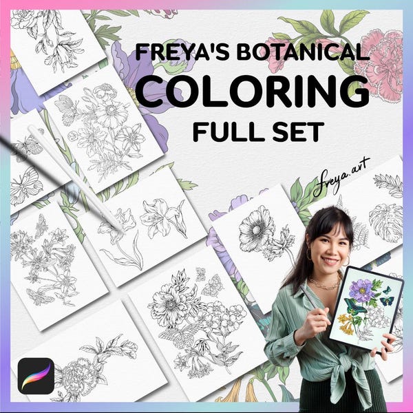 Procreate Butterflies Coloring Page, Freya's Butterflies Coloring Sheet ...
