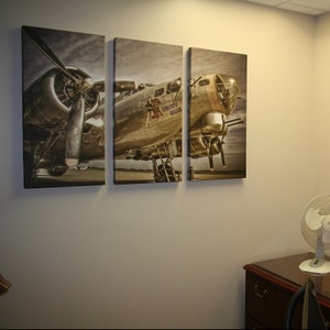 Aviation Canvas Wall Art Airplane Photo Print Inspirational | Etsy