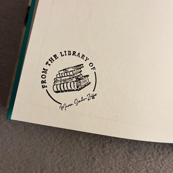 From the Library of |custom Library Stamp|personalized BOOK Stamp ...