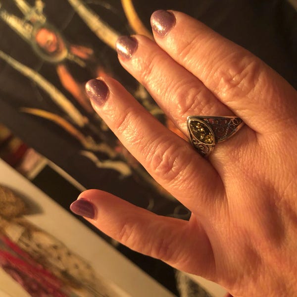 Baltic Amber Ring. Amber & Gold. Unique Ring. Celtic Design. Artistic ...