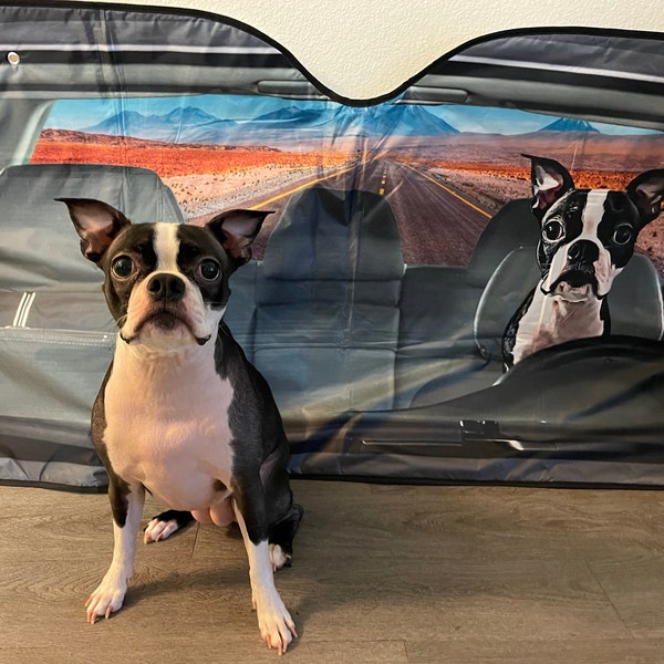 Car Sun Shade, Auto Sun Shade, Custom Dog Car Sun Shade, Custom Dog Car ...