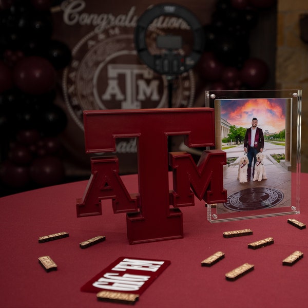 Texas A&M Logo Block T Letter Shelf Decor | 3D Printed - Etsy