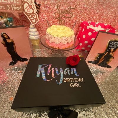 Custom Birthday Gift Box With Name Personalized Decorative - Etsy