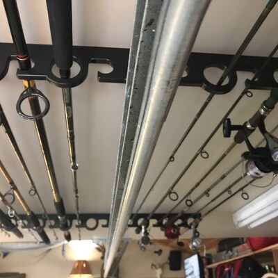 17-OFFSHORE Fishing Rod Pole Reel Rack Holder Garage Ceiling Wall ...