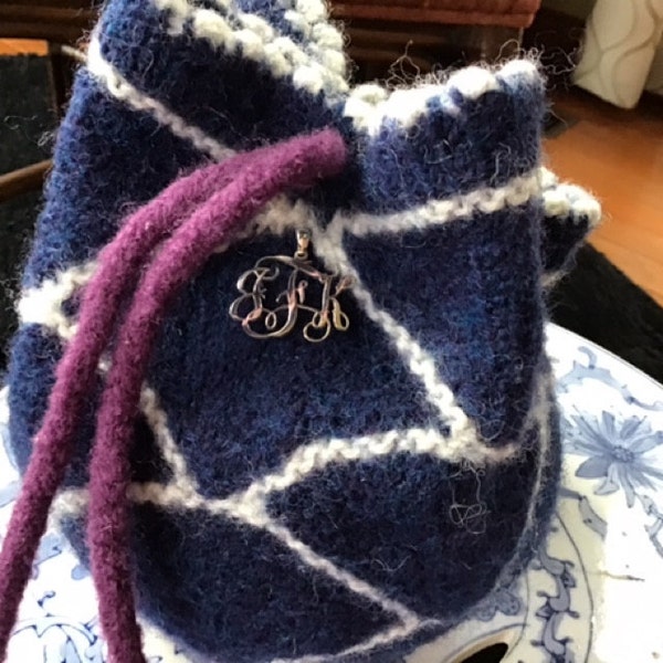 Silver Monogram Pendant Necklace,silver Small Initials Necklace 1 Inch ...