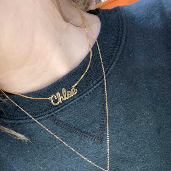 Chloe Name Necklace - Custom Name Necklace - Dainty Name Necklace ...