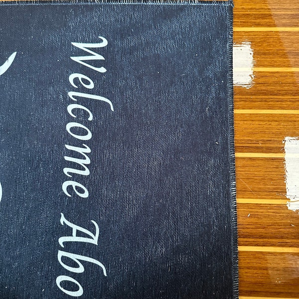 Large Boat Welcome Mat, Welcome Aboard Rug, Custom Boat Accessories ...