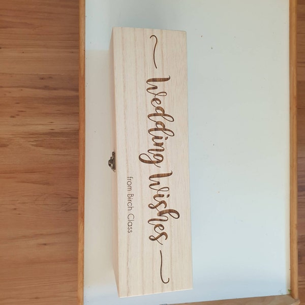 Wooden Rustic Wedding Wish Box Guest Book Alternative Drop in Heart Box ...