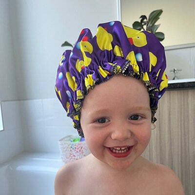 Small Shower Cap Hair Care Waterproof Hair Protection Three Layers ...