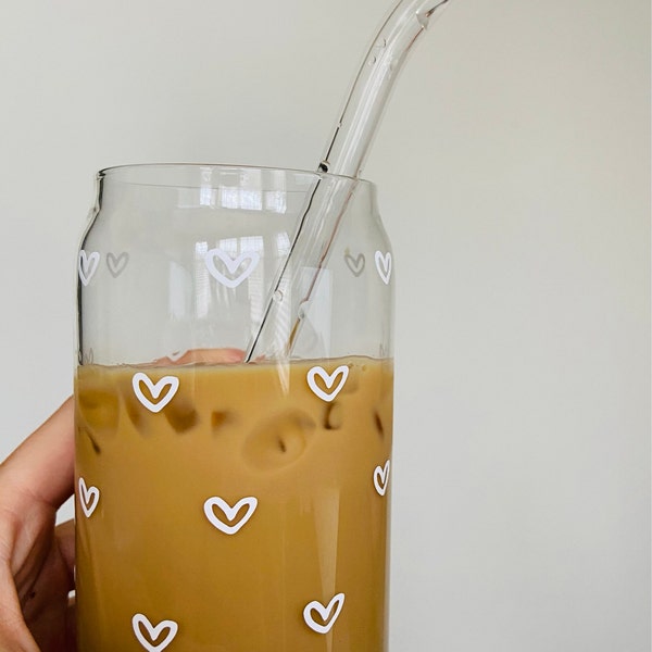 Matcha Lover Glass Iced Matcha Beer Can Glass Cup | 16oz Matcha Glass ...