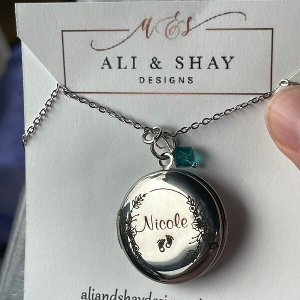 Personalized Locket Necklace, Locket Necklace, Gold Silver Rose Gold ...