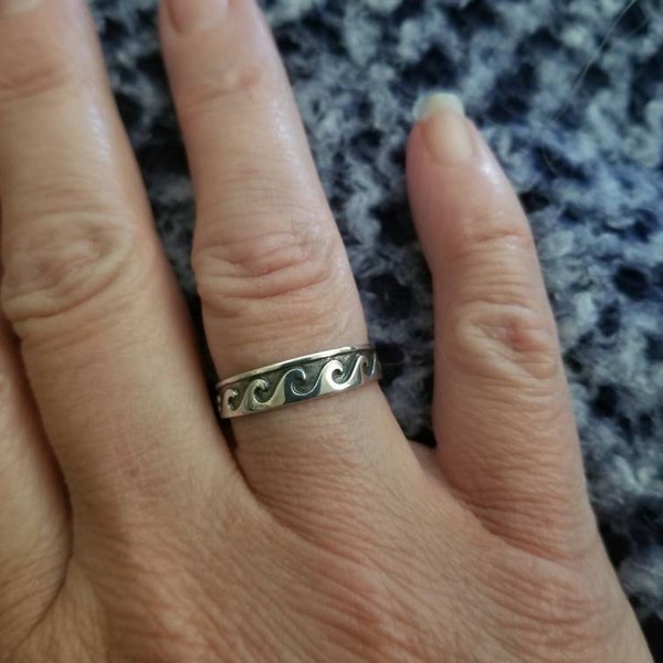 Personalized Sterling Silver Wave Band...custom Engravable Ring, Best ...